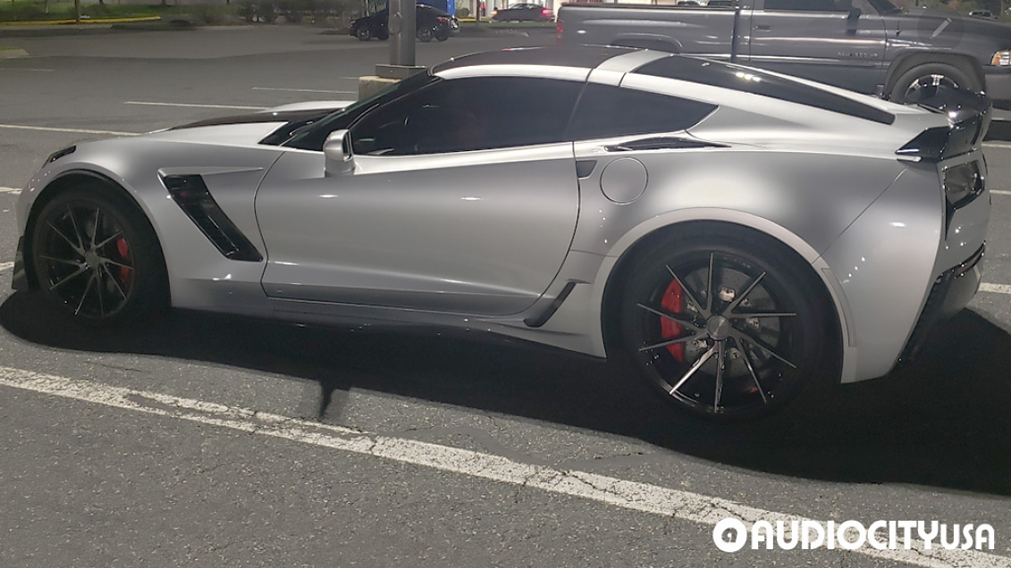 2017 Chevrolet Corvette Z06 on 19" Stance Wheels SF01 Gloss Black ...