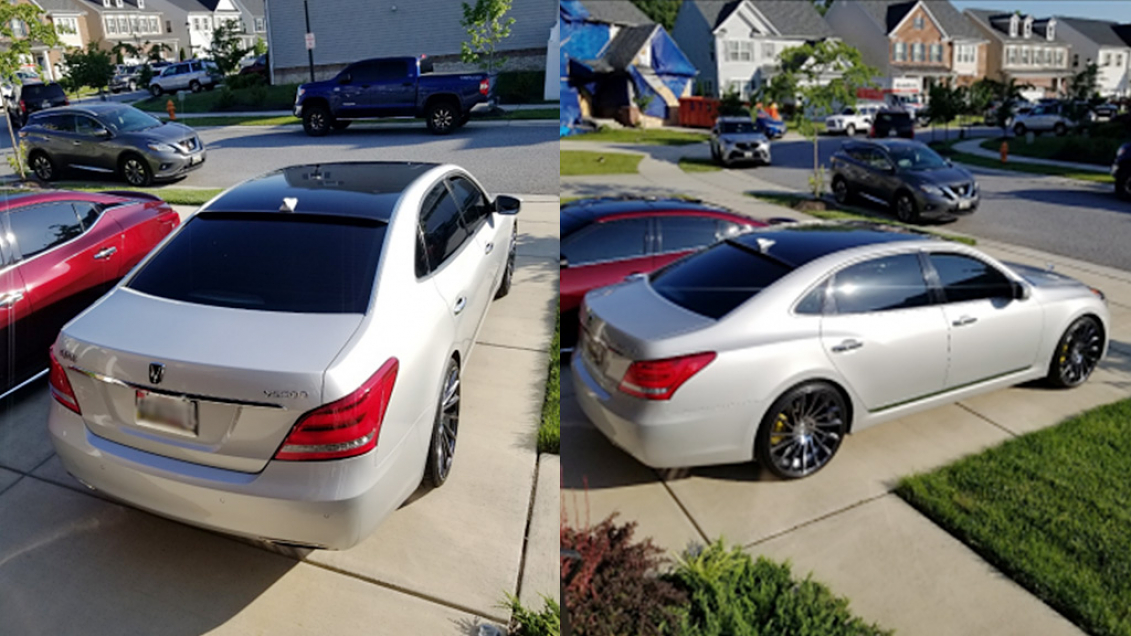 2015 Hyundai Equus on 22" Road Force Wheels RF16 Gunmetal Machined Face ...
