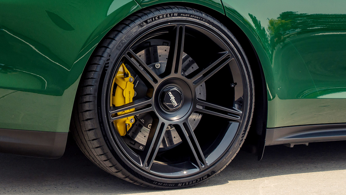 2023 Porsche Panamera on 22" Rotiform Wheels FRA Gloss Black with Matte ...