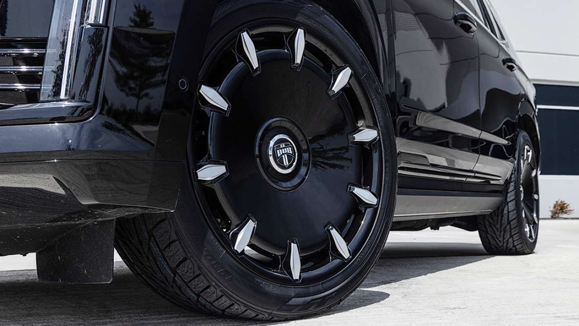 2023 Cadillac Escalade on 24" DUB Wheels Cheef DC271 Gloss Black Milled ...