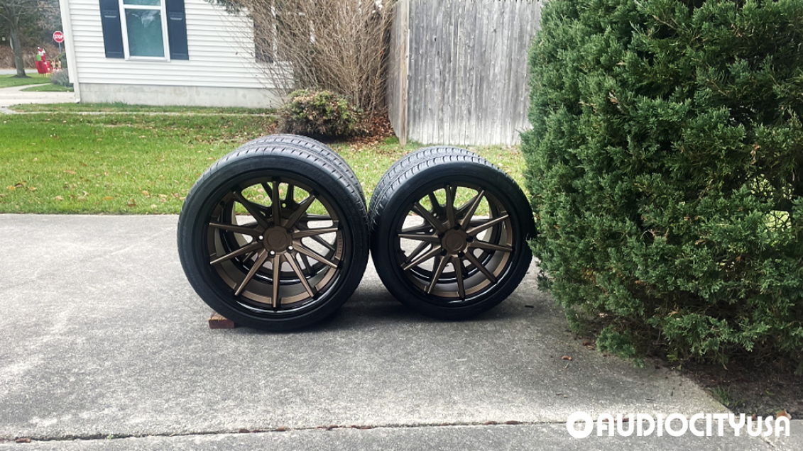 2023 Chevrolet Corvette on 19" Ferrada Wheels FR4 Matte Bronze with ...
