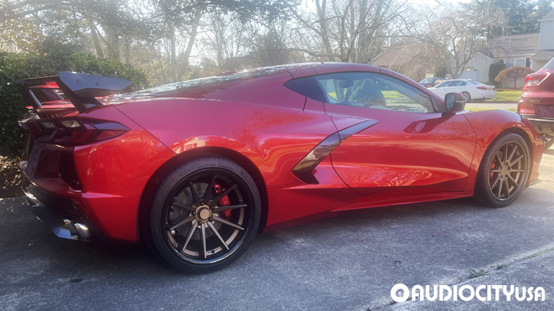 2023 Chevrolet Corvette on 19" Ferrada Wheels FR4 Matte Bronze with ...
