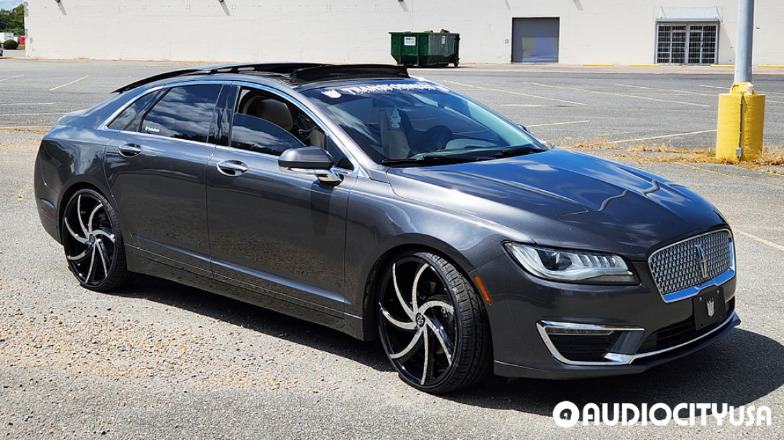2017 Lincoln MKZ on 22" Massiv Wheels 920 Turbino Black with Chrome ...