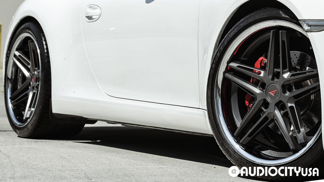 2013 Porsche 911 on 20" Ferrada Wheels CM1 Matte Graphite with Chrome ...