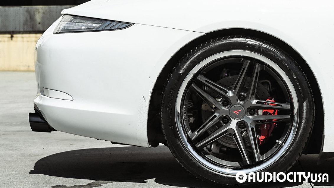 2013 Porsche 911 on 20" Ferrada Wheels CM1 Matte Graphite with Chrome ...