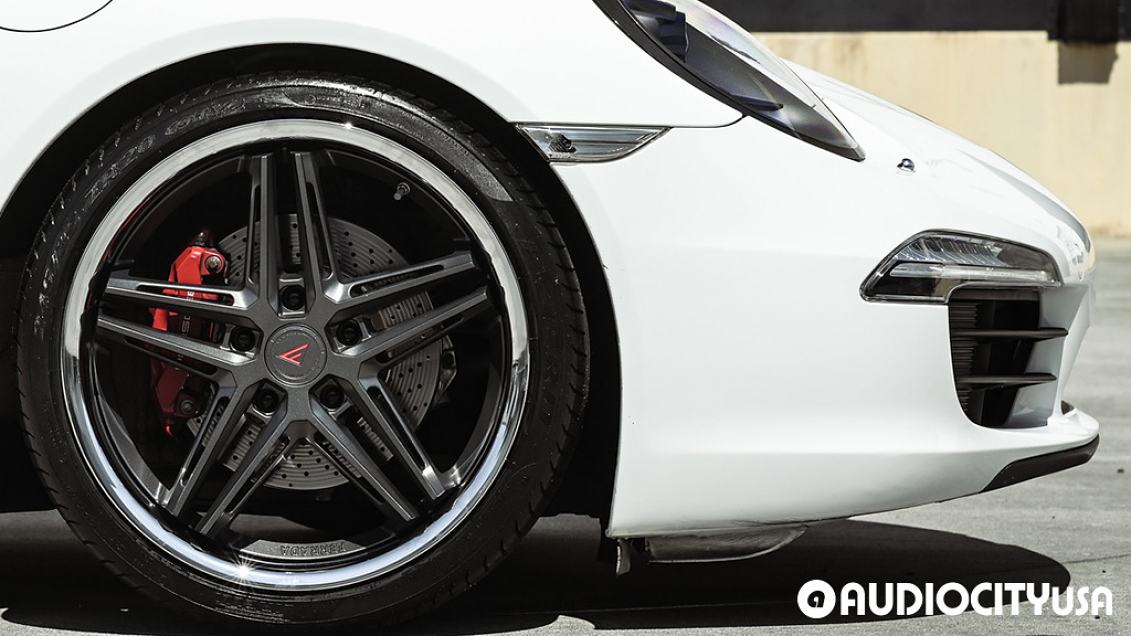 2013 Porsche 911 on 20" Ferrada Wheels CM1 Matte Graphite with Chrome ...