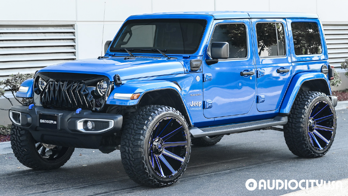 2021 Jeep Wrangler on 24" Fuel Off-Road Wheels D644 Contra Gloss Black ...