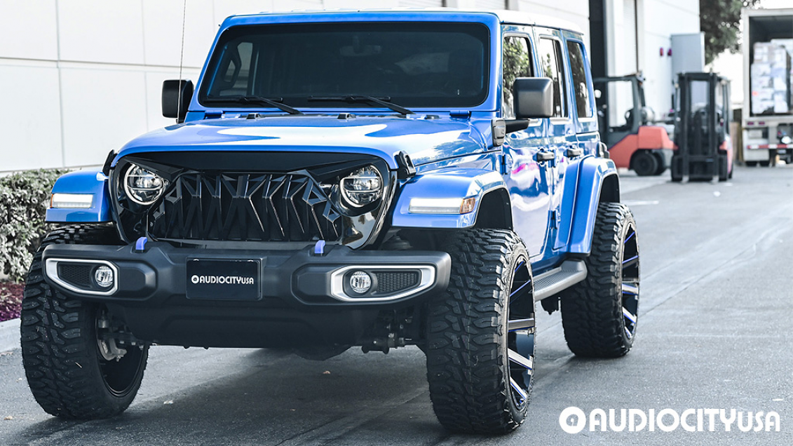 2021 Jeep Wrangler on 24" Fuel Off-Road Wheels D644 Contra Gloss Black ...