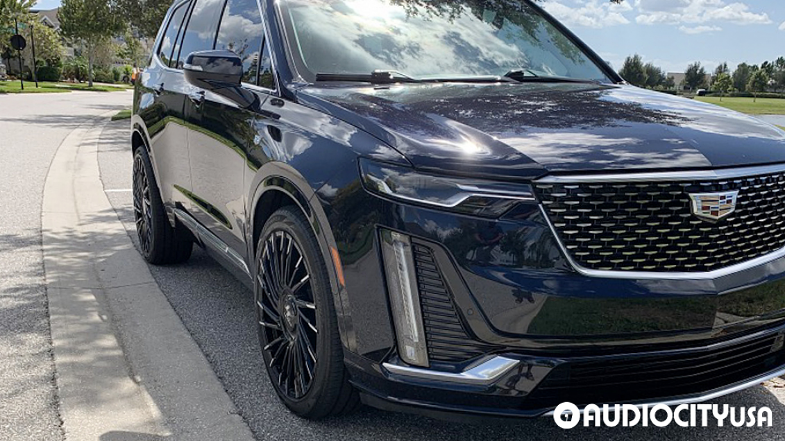 2021 Cadillac XT6 on 22" Lexani Wheels Wraith-XL Gloss Black Machined ...