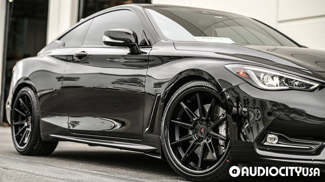 2022 Infiniti Q60 on 20" Ferrada Wheels CM2 Matte Black with Gloss ...