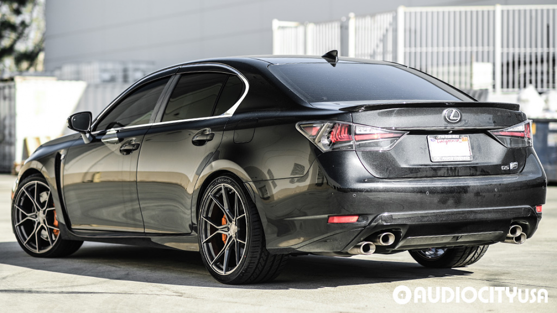 2016 Lexus GS-F on 20" Stance Wheels SF07 Brushed Dual Gunmetal ...