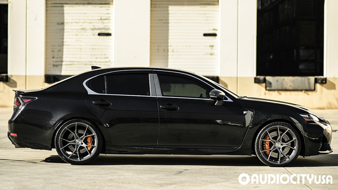2016 Lexus GS-F on 20" Stance Wheels SF07 Brushed Dual Gunmetal ...