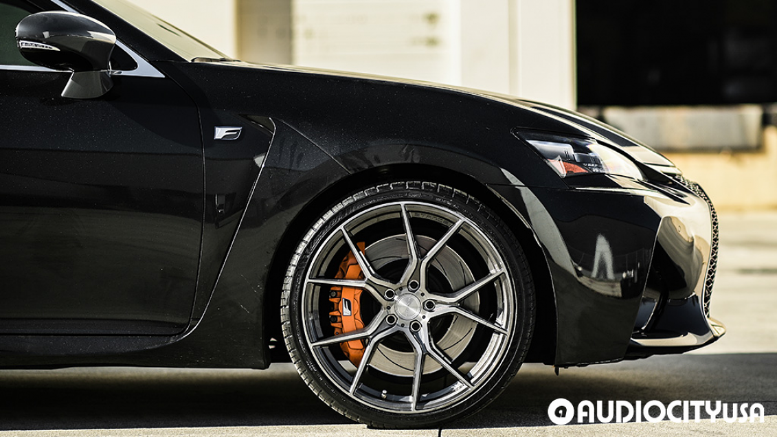 2016 Lexus GS-F on 20" Stance Wheels SF07 Brushed Dual Gunmetal ...