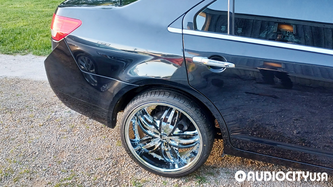 2011 Lincoln MKZ on 20" Diablo Wheels Angel Chrome with Black Inserts ...