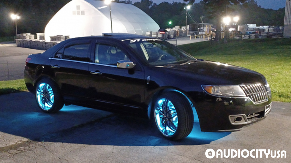 2011 Lincoln MKZ on 20" Diablo Wheels Angel Chrome with Black Inserts ...