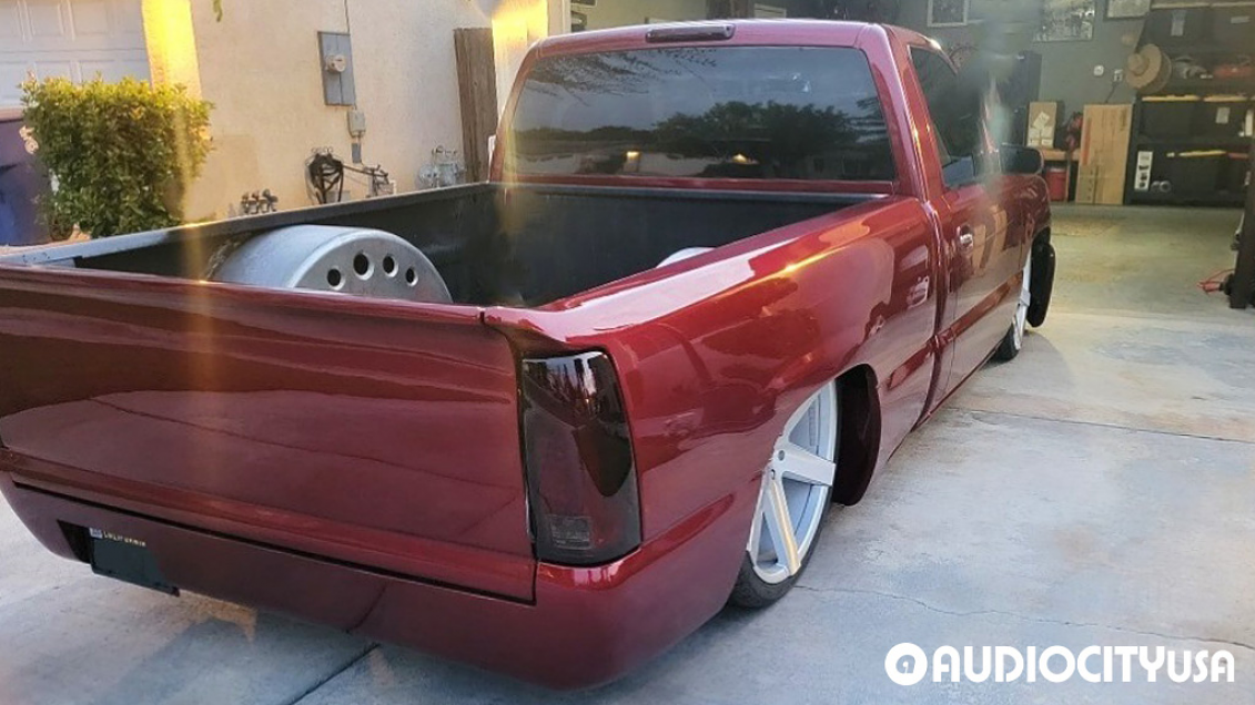2002 GMC Sierra 1500 on 26" Strada Wheels Coda Silver Brushed | Gallery ...