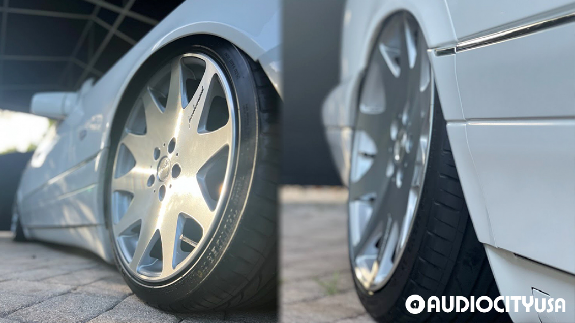 1995 Mercedes-Benz S-Class on 19" MRR Wheels HR3 Silver with Machined ...