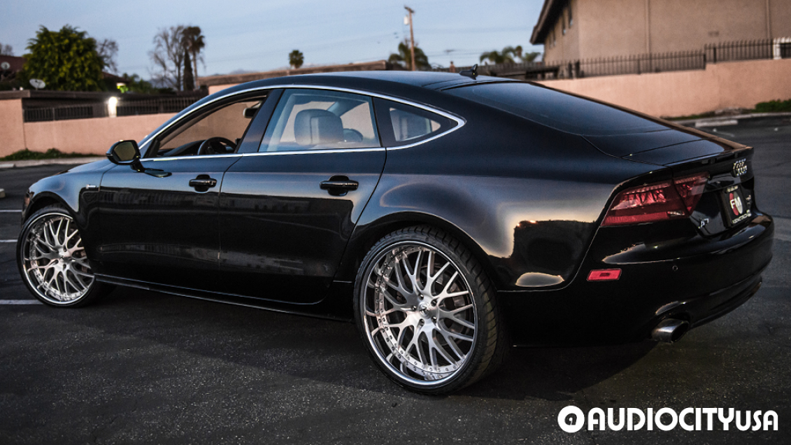 2012 Audi A7 on 22" AC Forged Wheels ACF701 Brushed Face with Chrome ...