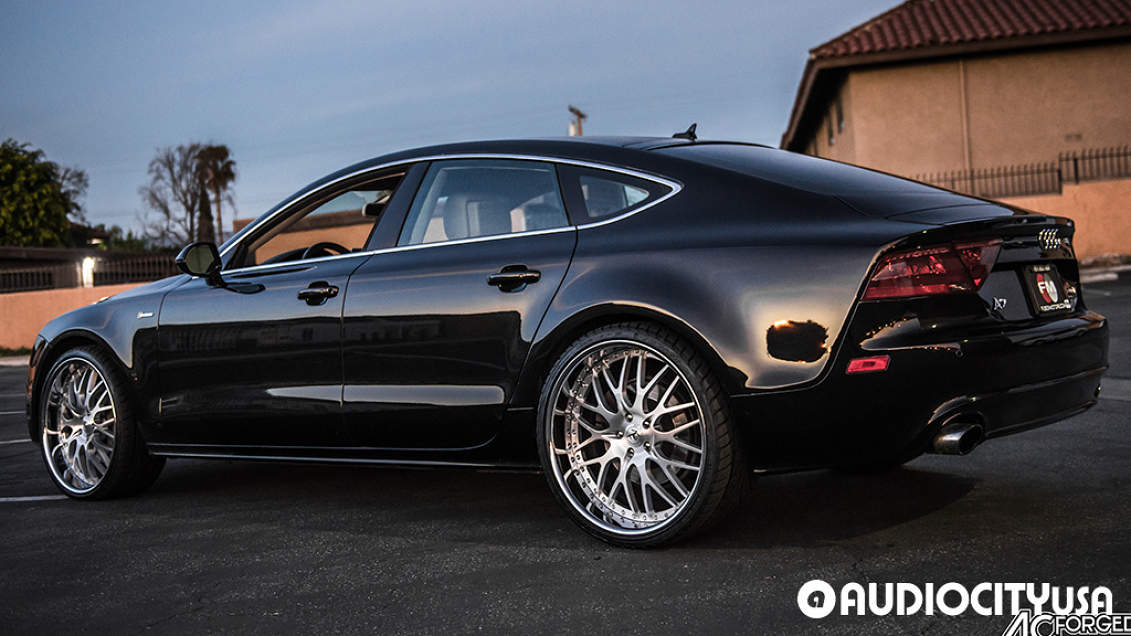 2012 Audi A7 on 22" AC Forged Wheels ACF701 Brushed Face with Chrome ...