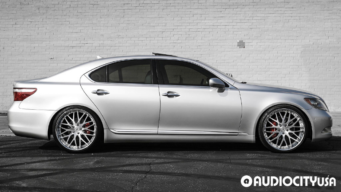 2007 Lexus LS Series on 22" AC Forged Wheels ACF701 Brushed Silver with ...