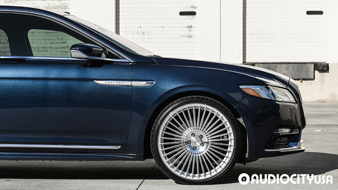 2018 Lincoln Continental on 22" Road Force Wheels RF35 Silver Machined ...