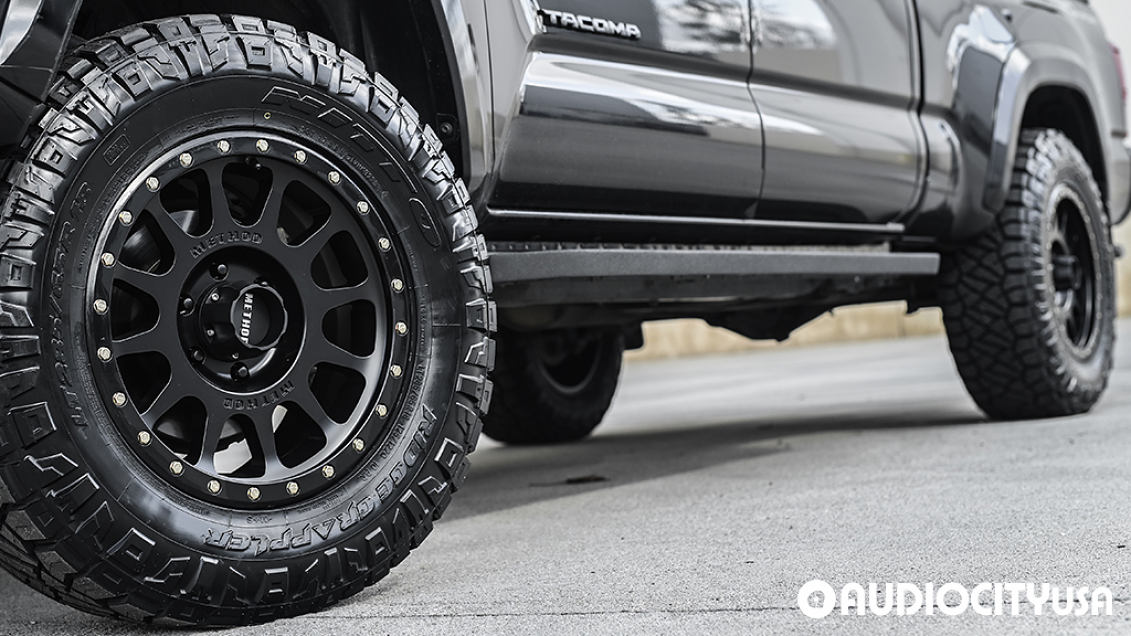 2019 Toyota Tacoma 4WD on 18" Method Wheels 305 NV Matte Black ...