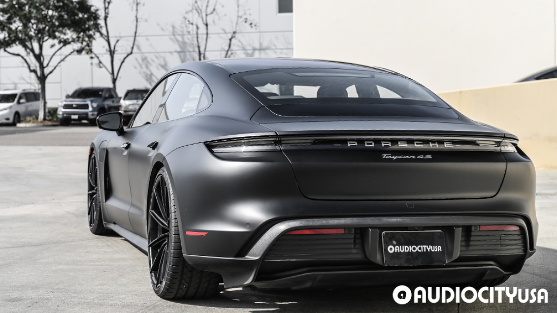 2023 Porsche Taycan on 22" Curva Wheels CFF46 Gloss Black | Gallery ...