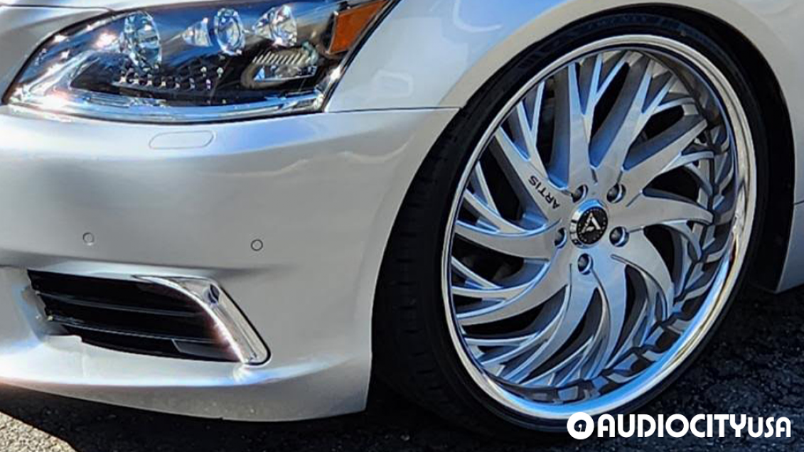2013 Lexus LS Series on 22" Artis Wheels Decatur Silver Brushed Face ...
