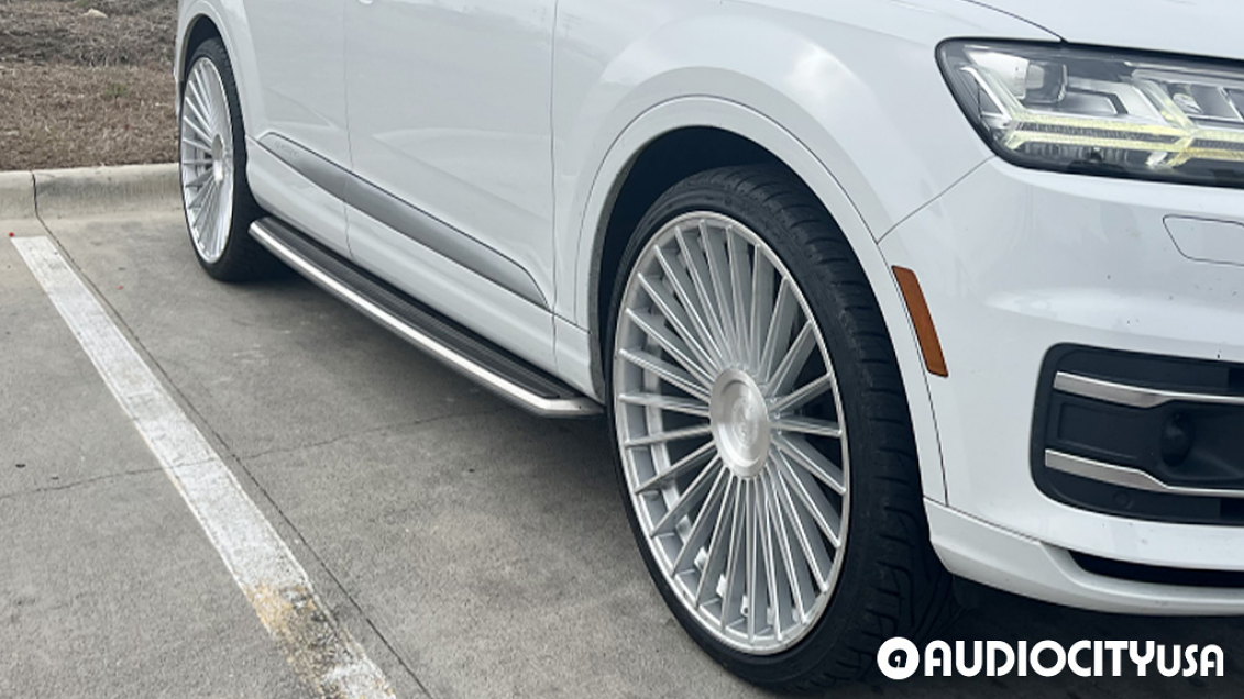 2018 Audi Q7 on 24" Road Force Wheels RF22 Silver Machined Face ...