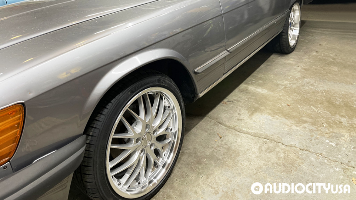 1987 Mercedes-Benz SL-Class on 18" MRR Wheels GT1 Hyper Silver with Machined Lip | Gallery ...