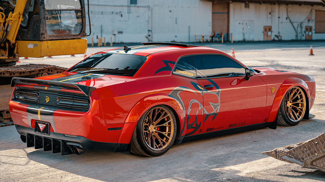 2018 Dodge Challenger SRT Widebody on 20" Ferrada Wheels F8-FR9 Brushed ...