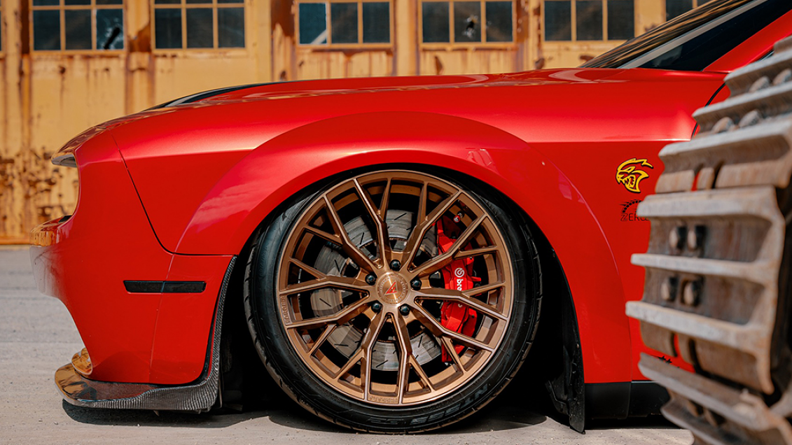 2018 Dodge Challenger SRT Widebody on 20" Ferrada Wheels F8-FR9 Brushed ...