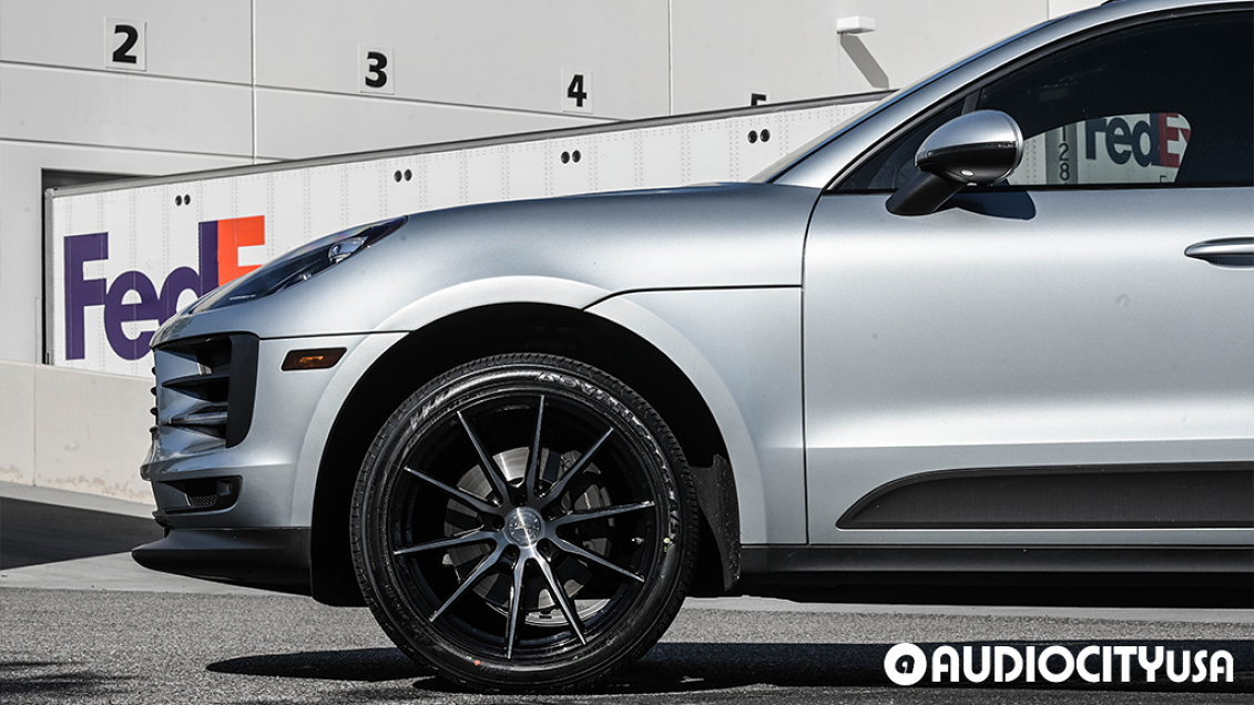 2020 Porsche Macan on 20" Vertini Wheels RFS1.1 Gloss Black Tinted Face ...