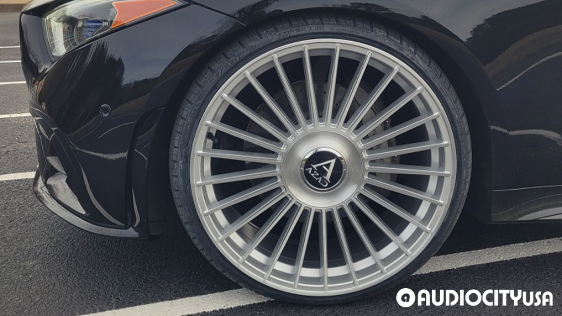 2019 Mercedes-Benz CLS-Class on 22" Azad Wheels AZ25 Brushed Silver ...