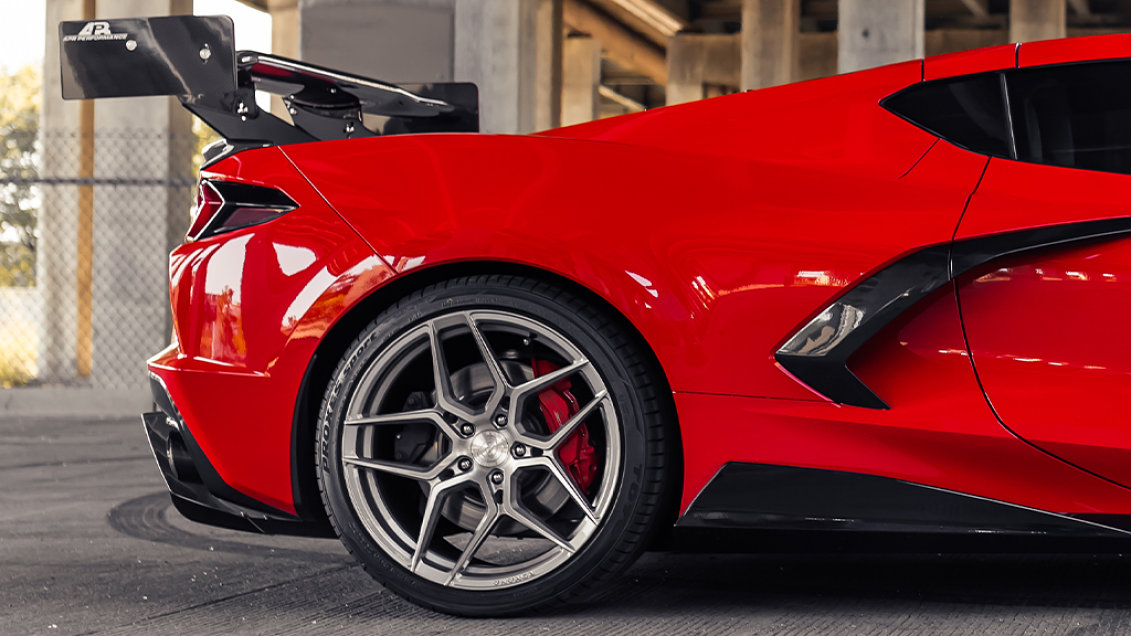2022 Chevrolet Corvette on 19" Rohana Wheels RFX11 Brushed Titanium ...