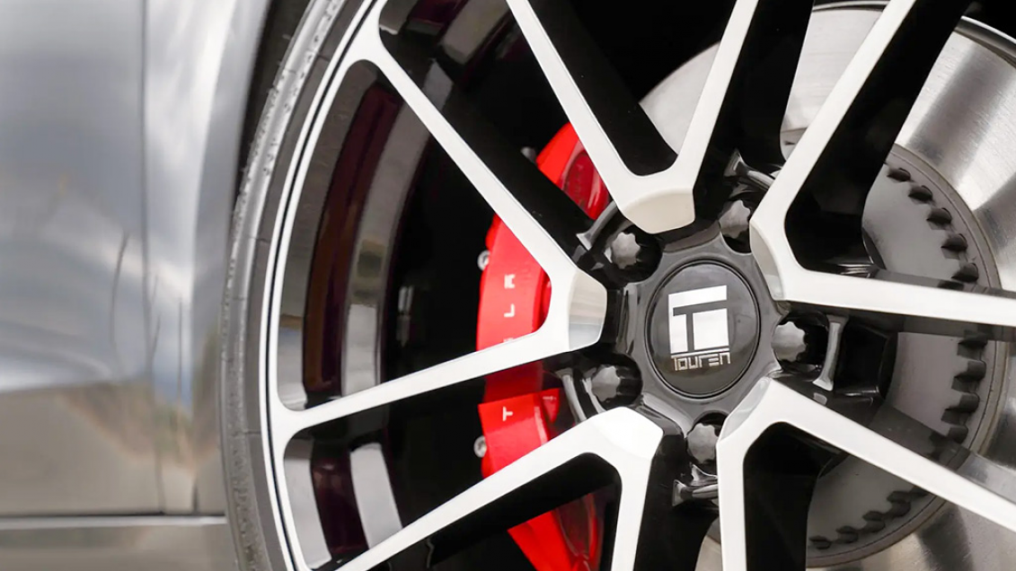 2022 Tesla Model 3 on 20" Touren Wheels TF97 3297 Black Machined ...