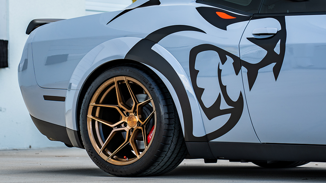 2023 Dodge Challenger SRT Widebody on 20" Rohana Wheels RFX11 Brushed ...