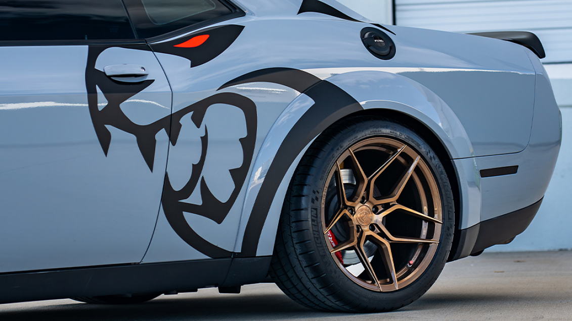 2023 Dodge Challenger SRT Widebody on 20" Rohana Wheels RFX11 Brushed ...