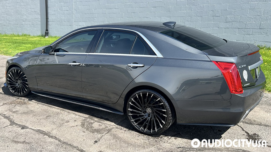 2017 Cadillac CTS on 20" Lexani Wheels Wraith Black with Machined Tips ...