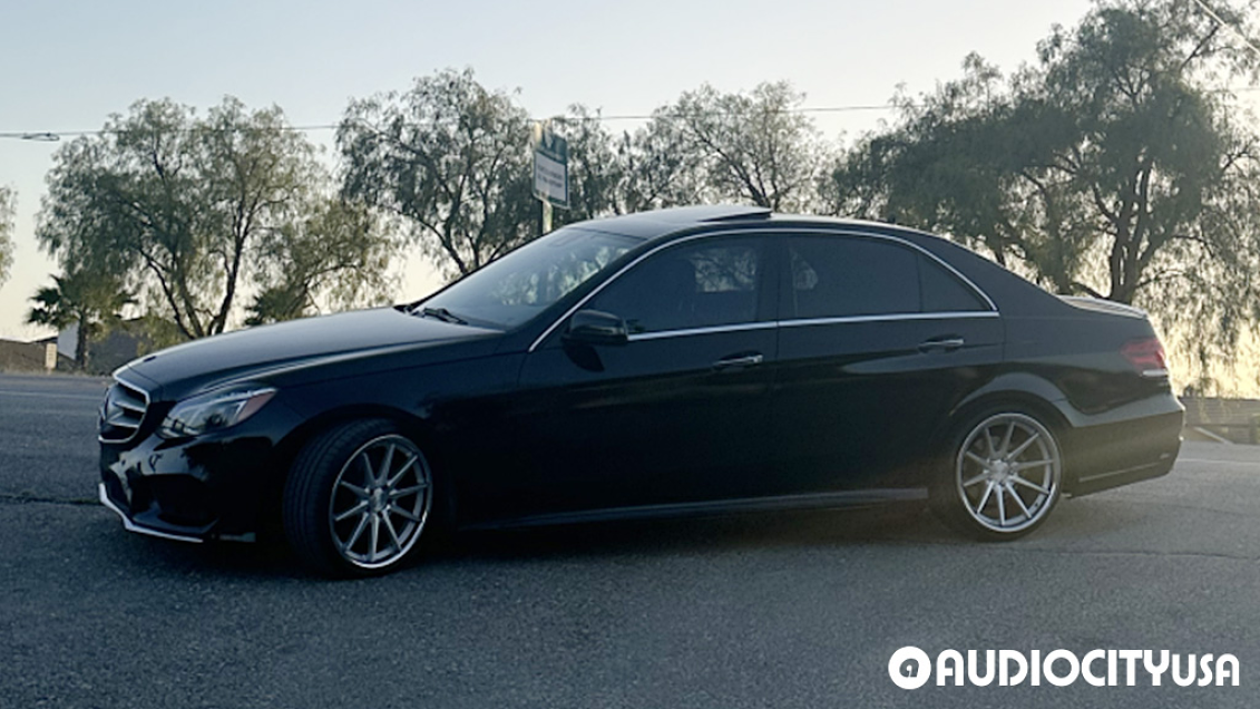 2014 Mercedes-Benz E-Class on 19" Ferrada Wheels FR4 Silver Machined ...