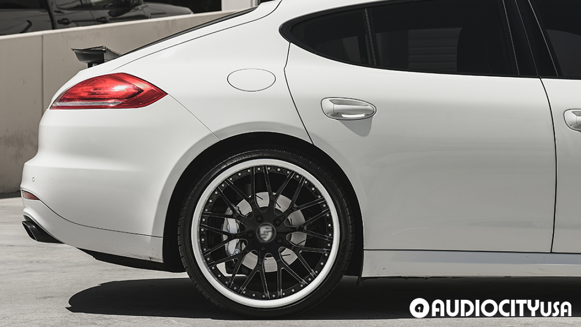 2016 Porsche Panamera on 22" AC Forged Wheels ACF701 Black Face with ...