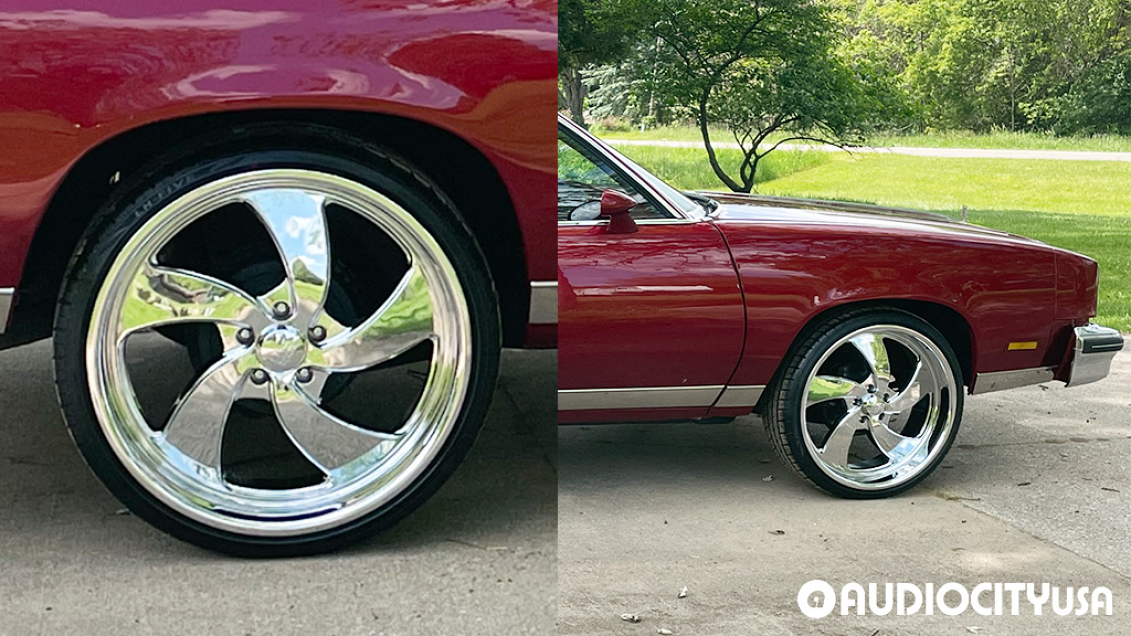 1978 Oldsmobile Cutlass on 22" U.S. Mags Wheels Desperado 5 U132 Chrome ...
