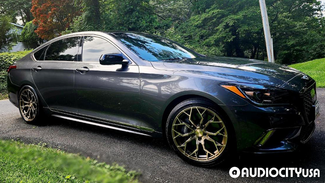 2018 Genesis G80 on 19" Stance Wheels SF10 Brushed Dual Bronze | Gallery | AudioCityUSA