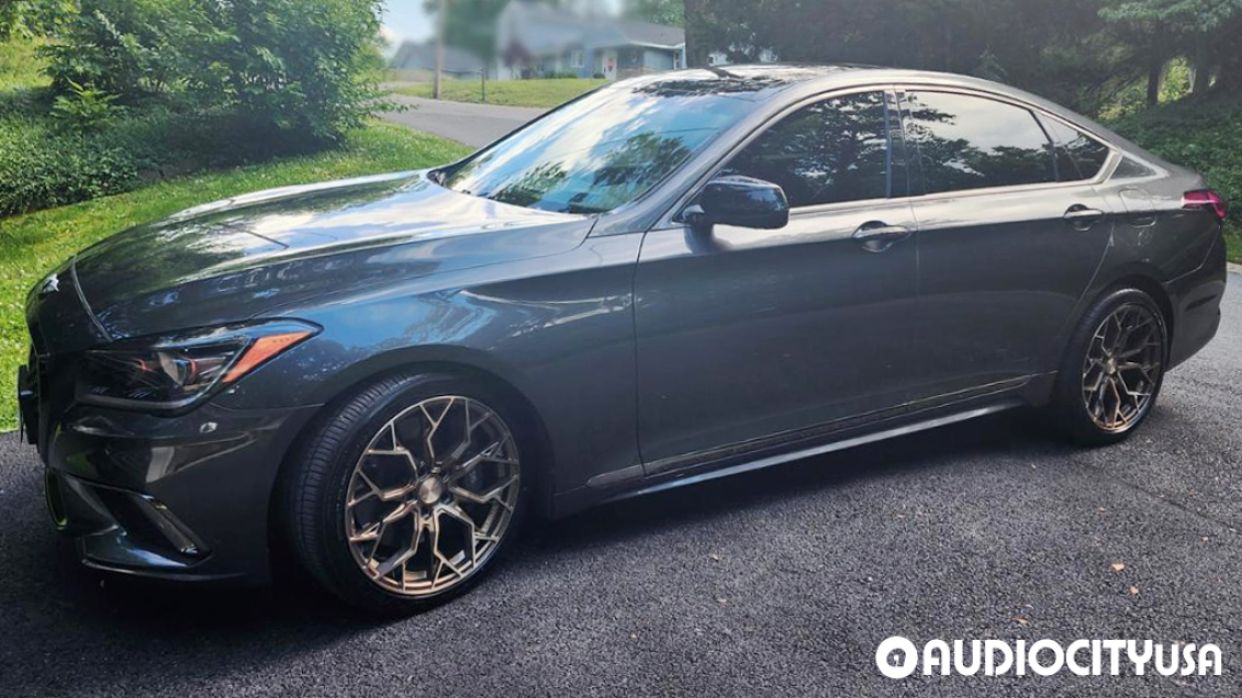 2018 Genesis G80 on 19" Stance Wheels SF10 Brushed Dual Bronze ...