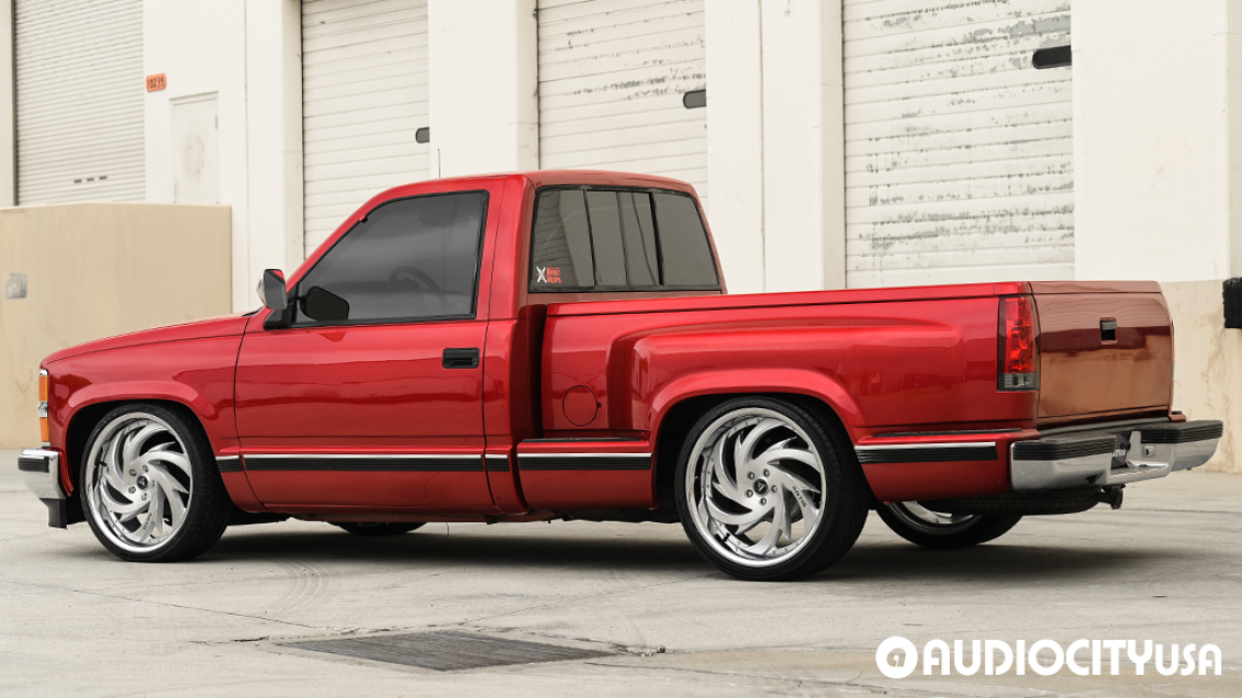 1990 Chevrolet C1500 on 22" Artis Wheels Spada Silver Brushed with ...