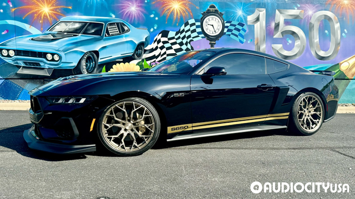 2024 Ford Mustang on 20" Stance Wheels SF10 Brushed Dual Bronze ...