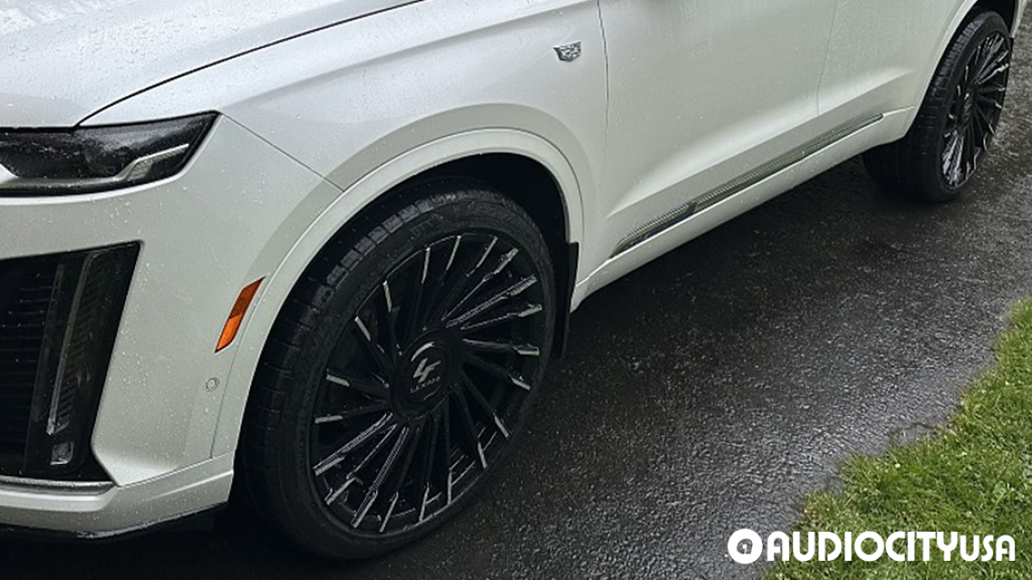 2020 Cadillac XT6 on 22" Lexani Wheels Wraith-XL Black with Machined ...