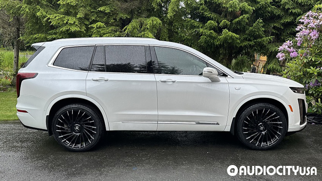 2020 Cadillac XT6 on 22" Lexani Wheels Wraith-XL Black with Machined ...