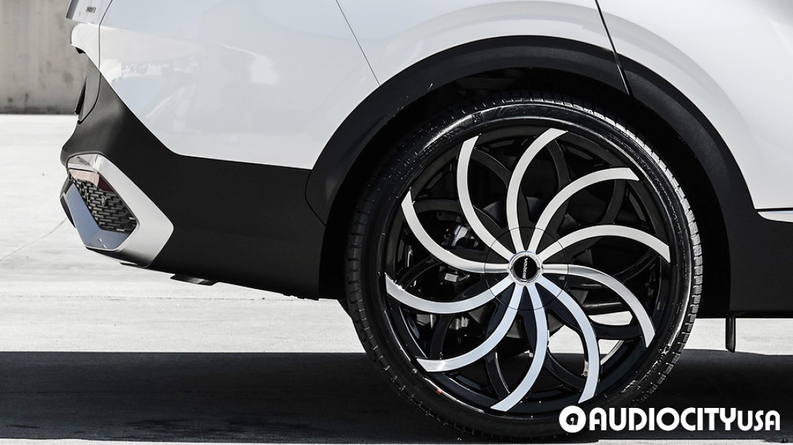 2024 KIA Sportage on 22" Strada Wheels Huracan Gloss Black Machined ...
