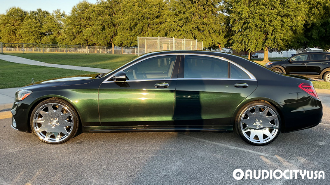 2018 Mercedes-Benz S-Class on 22" MRR Wheels HR3 Silver Machined with ...